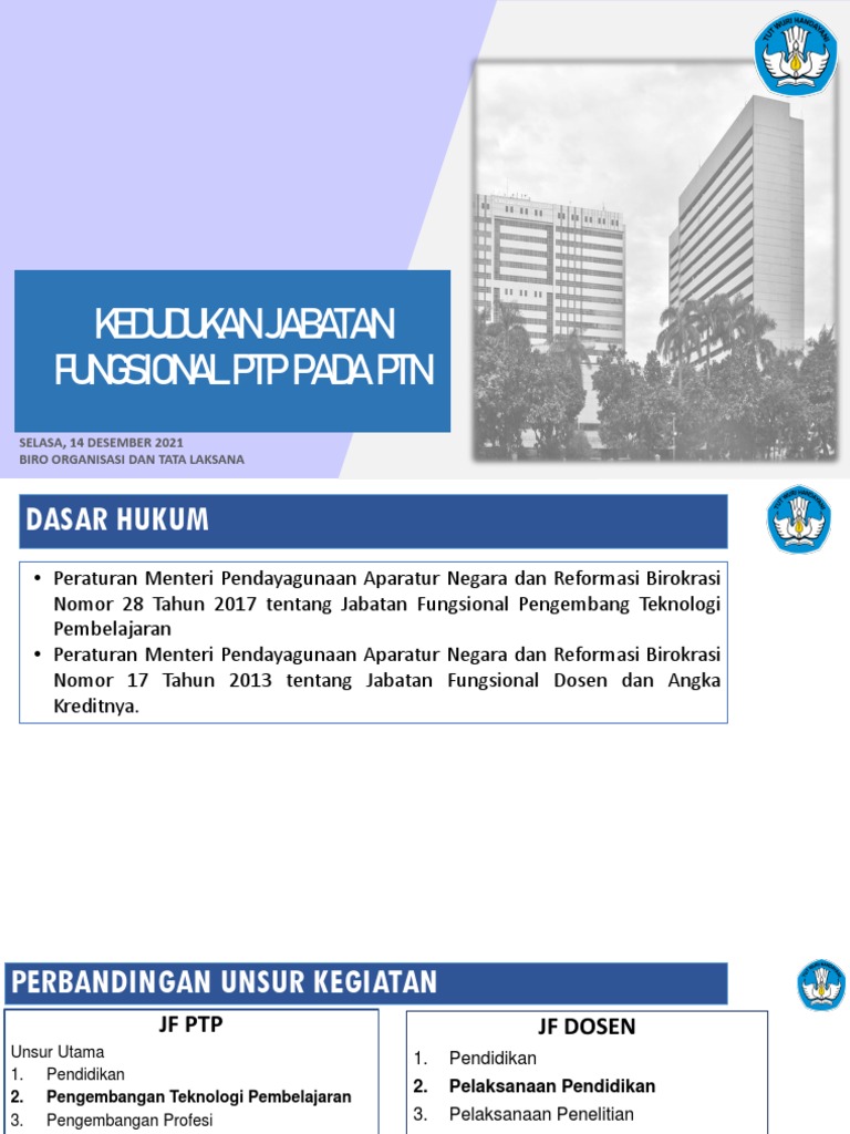 Perbandingan Jabatan Fungsional PTP dan Dosen | PDF