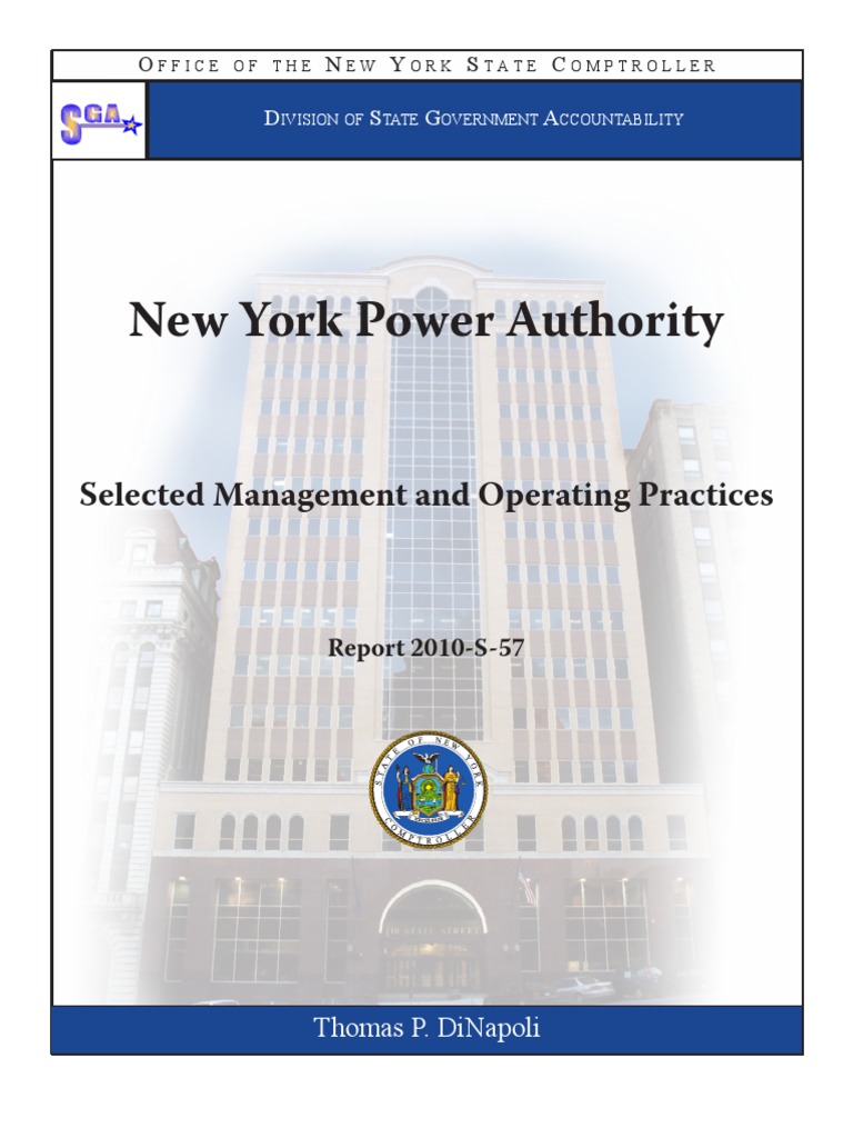 New York Power Authority: Selected Management and Operating Practices ...