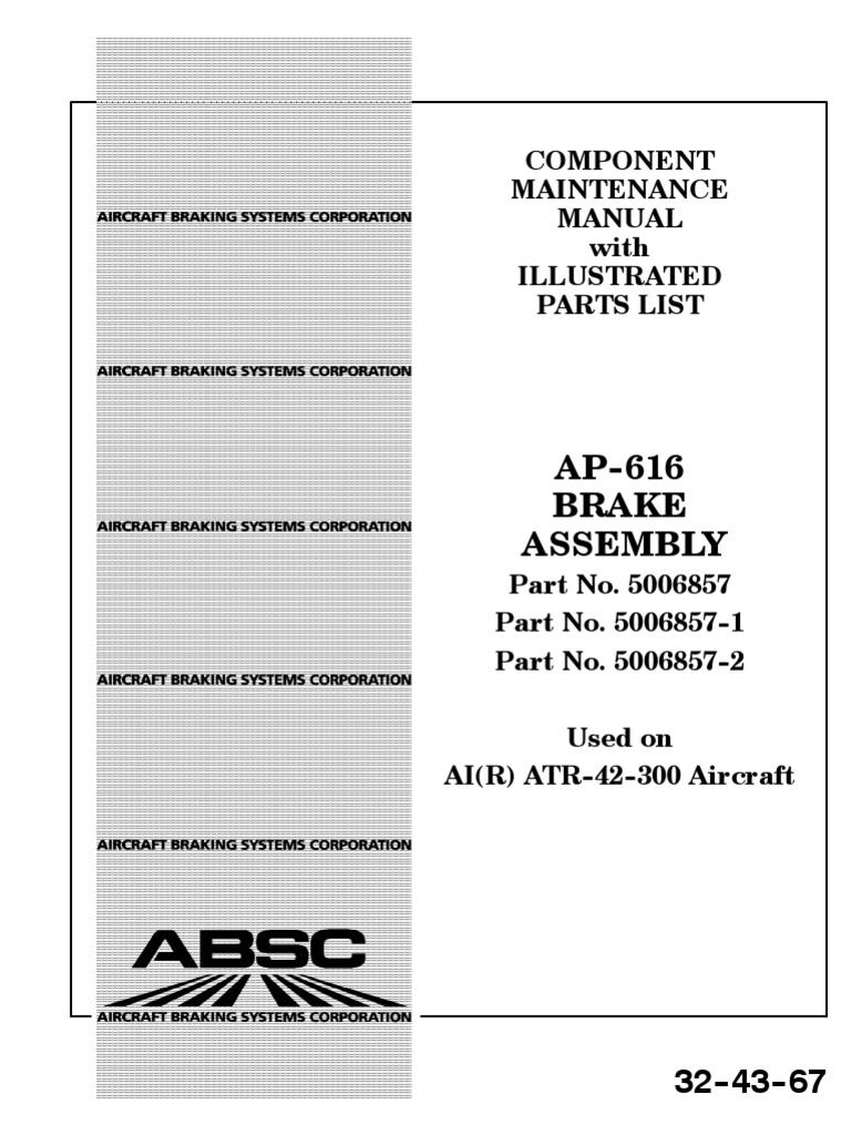 Brake assemblyAP-616 | PDF | Federal Aviation Administration ...