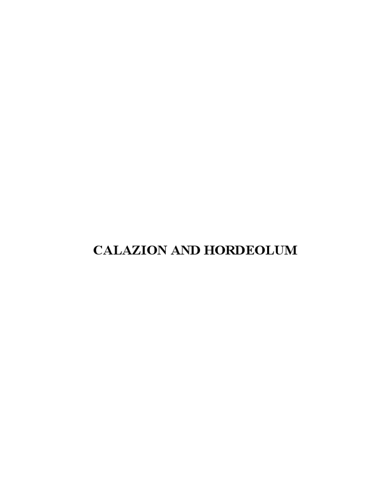 Review Calazion and Hordeolum | PDF | Medicine | Health Sciences