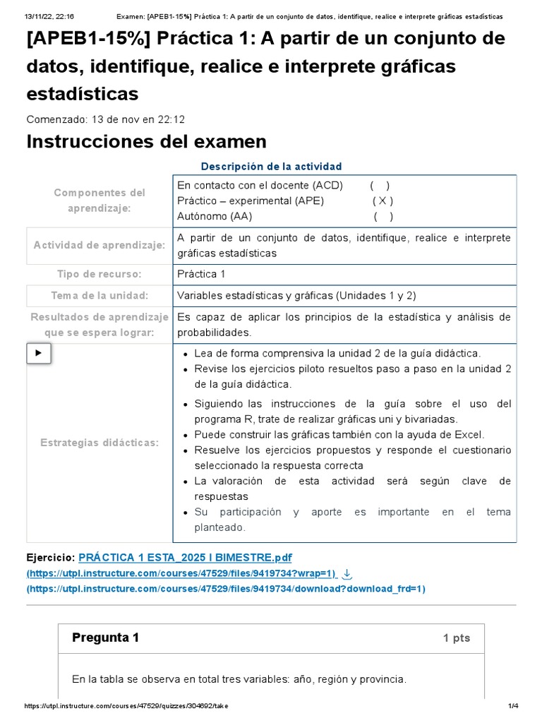 Análisis de Gráficas Estadísticas | PDF | Estadísticas | Prueba ...