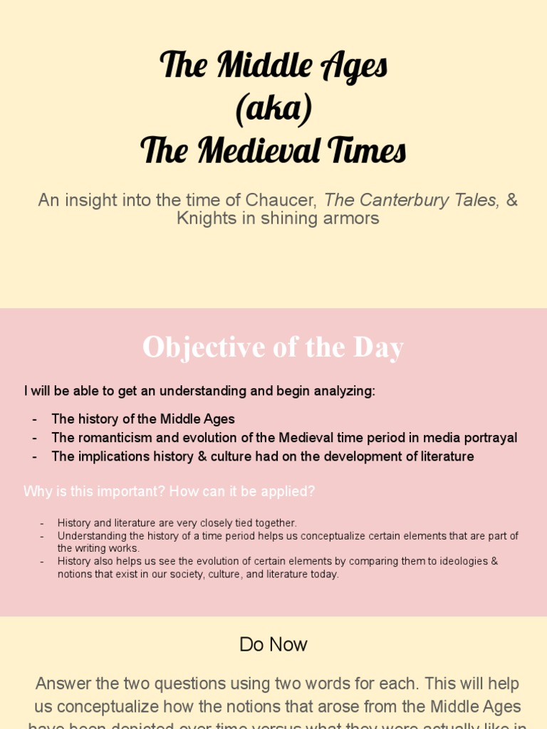 The Middle Ages (Aka) The Medieval Times | PDF | Medicine