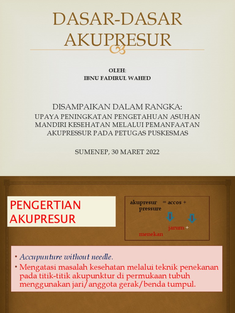 Dasar2 Akupresur | PDF