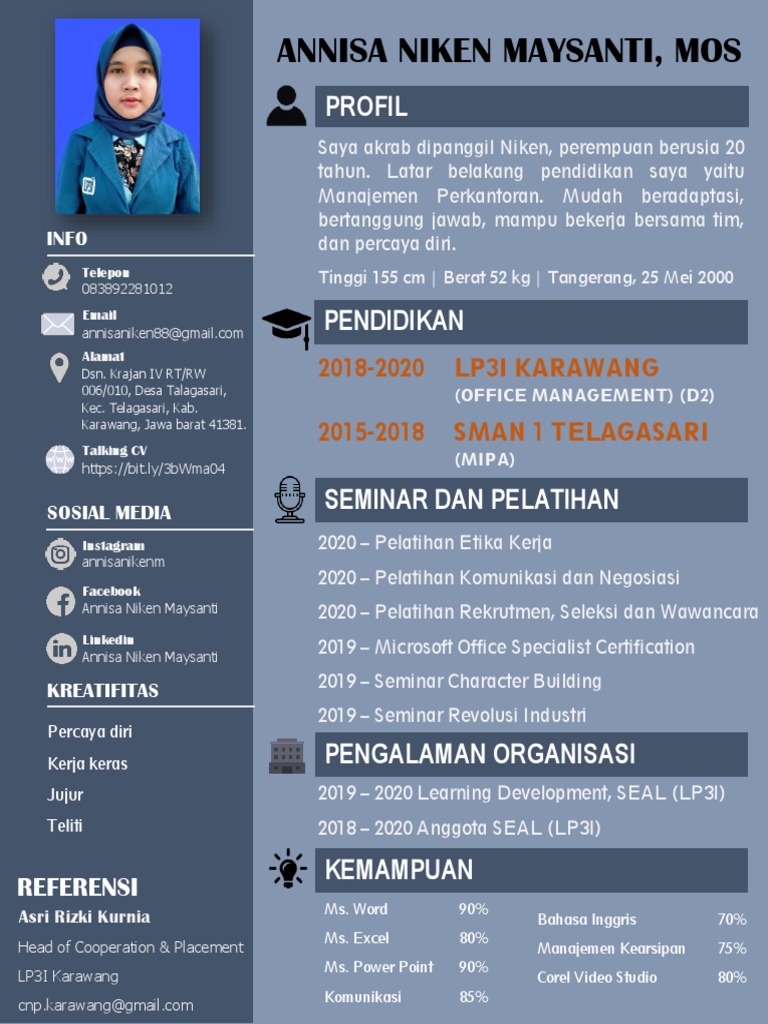 CV - Annisa Niken Maysanti | PDF