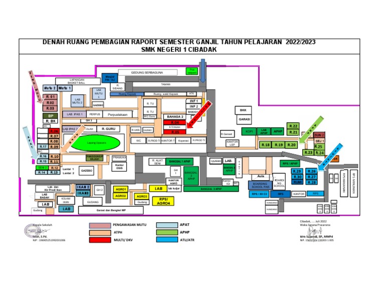 Denah Ruang Pembagian Raport Sem Ganjil 2022 2023 | PDF