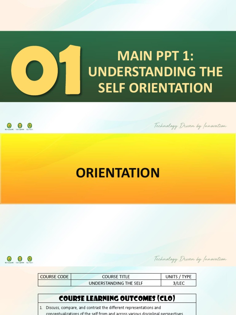 (M1-MAIN) Understanding The Self Orientation | PDF