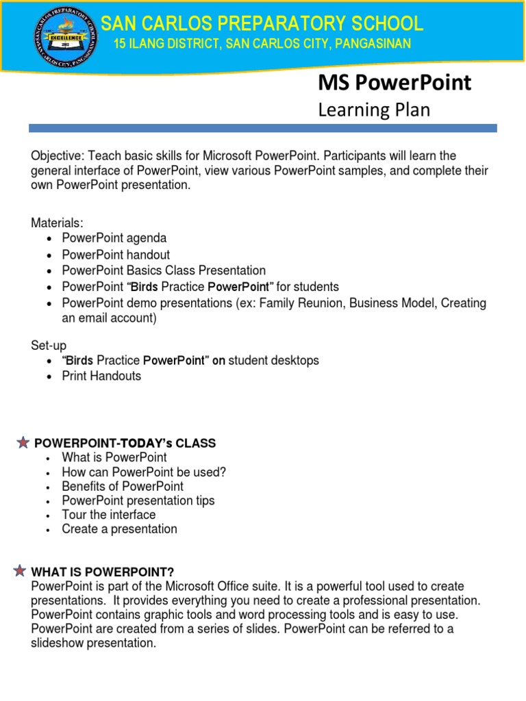Learning Plan Computer 7 PowerPoint | PDF | Microsoft Power Point | Planets