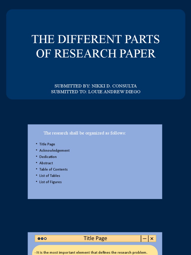 The Different Parts of Research Paper | PDF | Data | Science