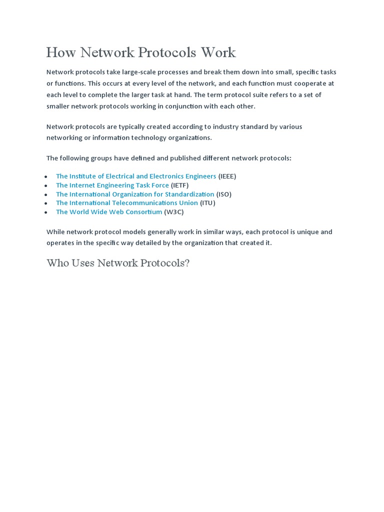 How Network Protocols Work | PDF