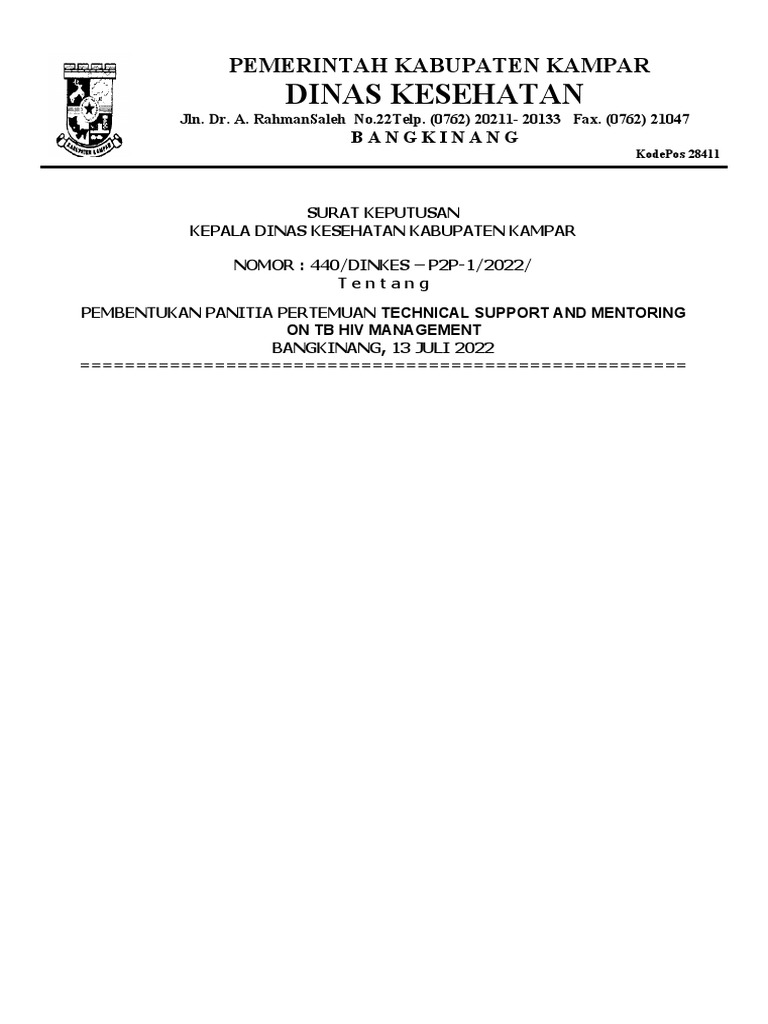 Contoh SK Panitia Pel Upk 20171 | PDF