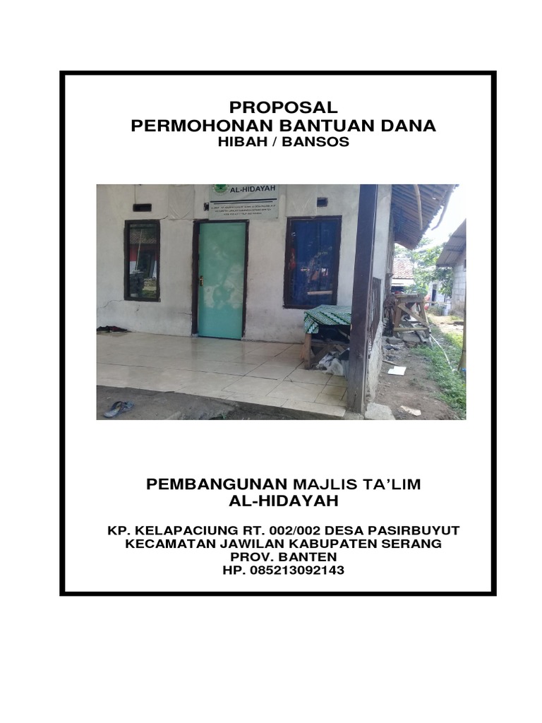 Proposal Bantuan Dana Majlis Ta'lim | PDF | Griya & Taman
