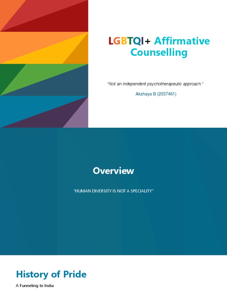 LGBTQI+ Affirmative Counselling Overview | PDF | Psychotherapy | Social ...