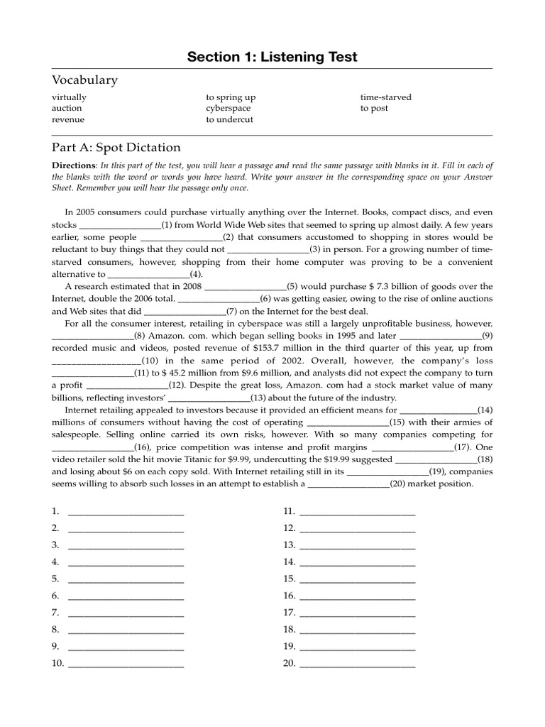 Listening and Note-Taking Week 01 | PDF | Internet | Retail