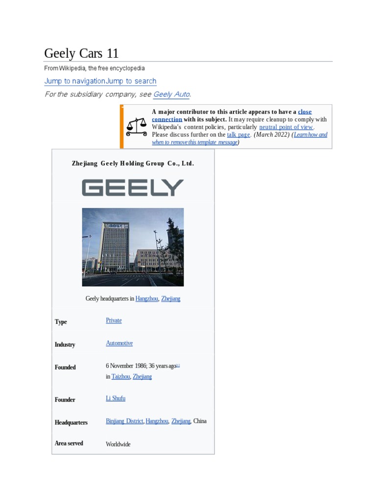 Geely Cars 11 | PDF | Motor Vehicle | Car