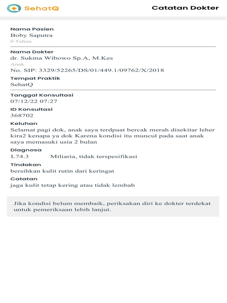 Catatan Dokter | PDF | Kesehatan Holistik