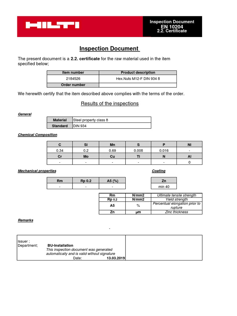 Hilti Types | Download Free PDF | Chemical Product Engineering ...