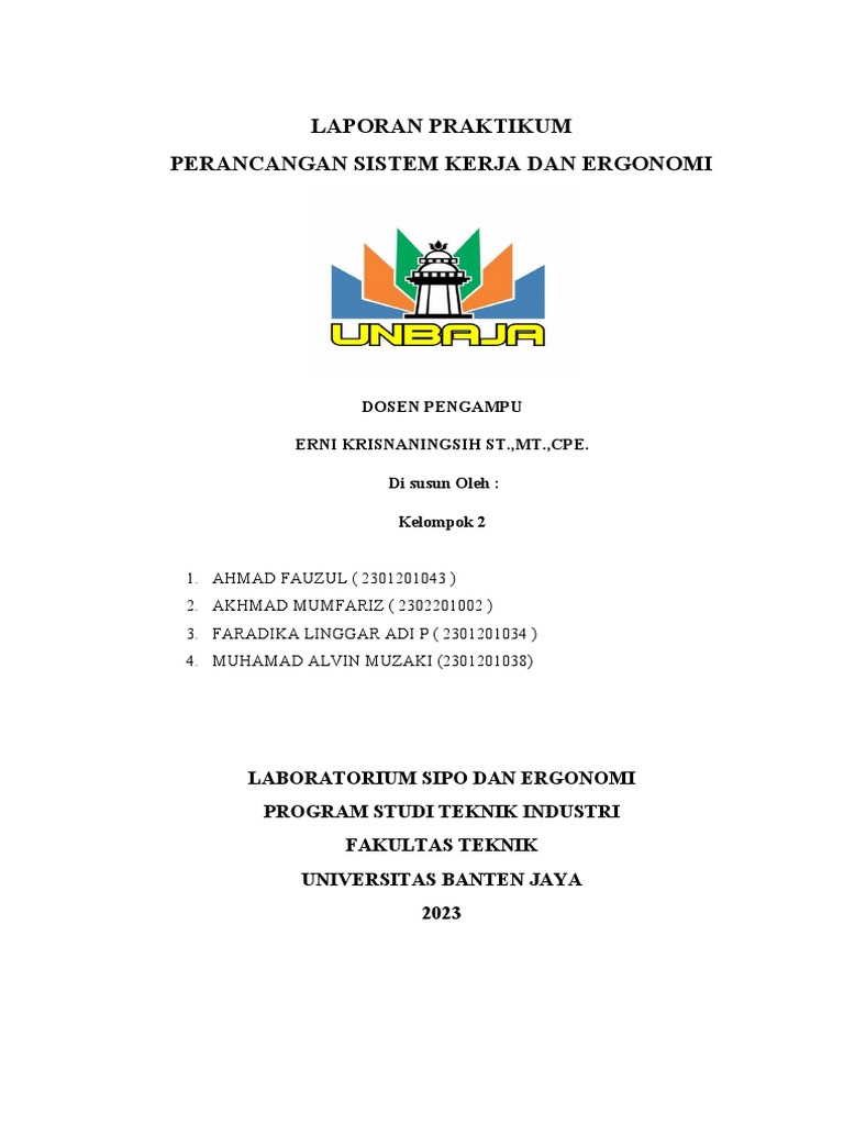 Laporan Analisis Perancangan Kerja & Ergonomi Kelompok 2 | PDF Laporan Analisis Perancangan Kerja & Ergonomi Kelompok 2 | PDF