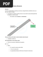 Moment of Forces Worksheet | PDF | Lever | Force