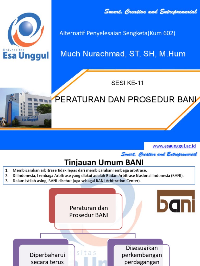 Prosedur dan Peraturan BANI 2022 | PDF | Hukum