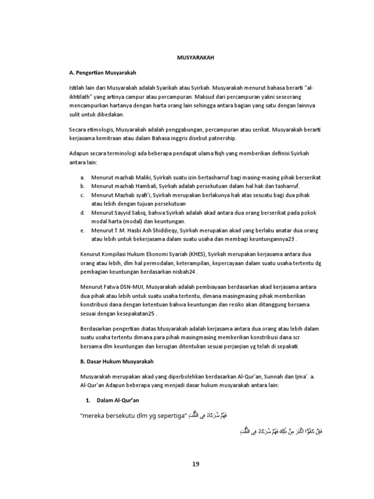 Musyarakah | PDF