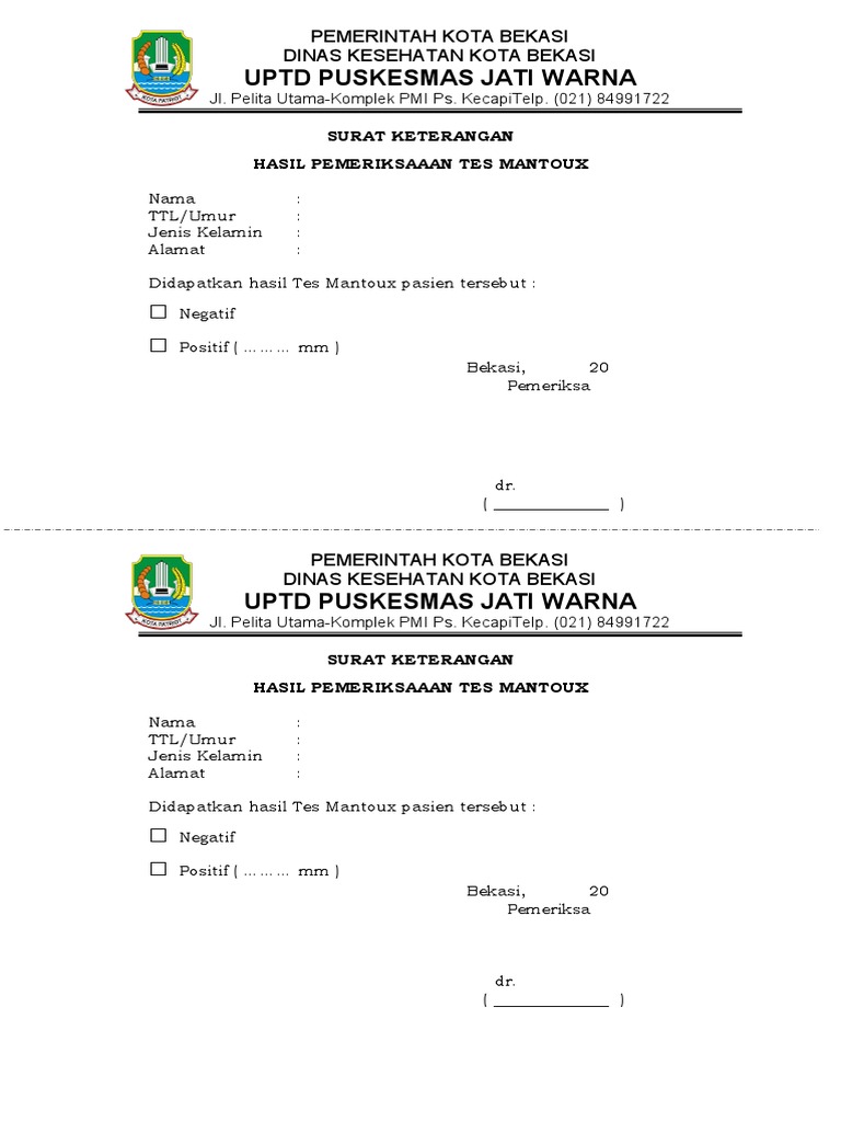 Pemeriksaan Mantoux | PDF