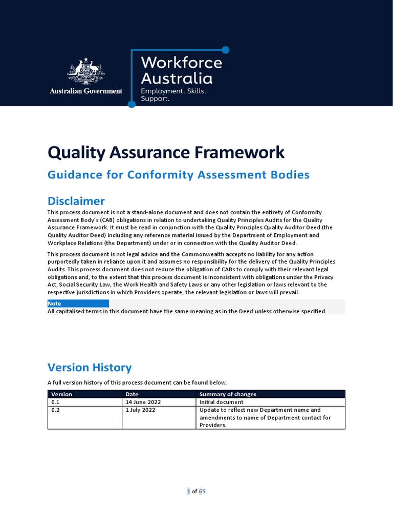 Quality Assurance Framework Guide | PDF | Audit | Quality Management