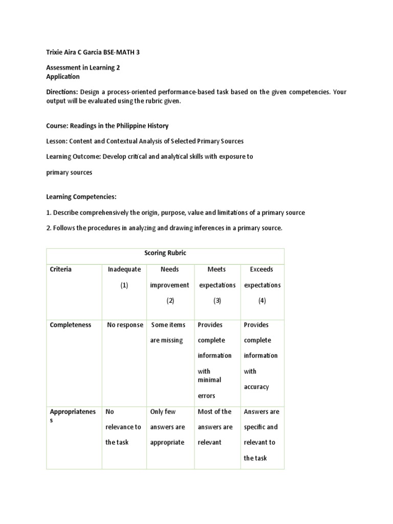 UNIT2-Topic 2 | PDF | Educational Assessment | Rubric (Academic)