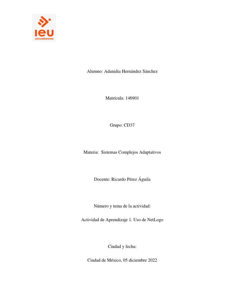 Uso de NetLogo en Sistemas Complejos | PDF | Simulación | Cognición