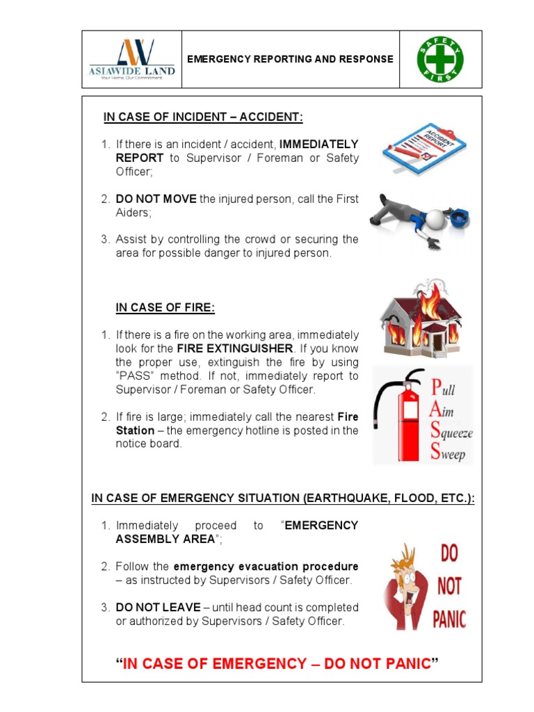 06 Emergency Reporting and Response Rev. 1 | PDF
