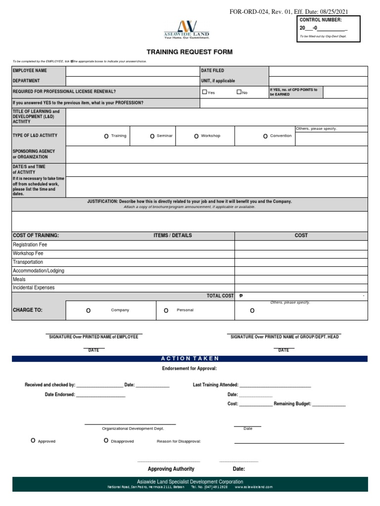 External Training Request Form | PDF | Business