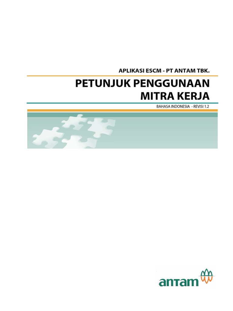 Vendor Guide Aplikasi ESCM Rev. 1.2 | PDF | Komputer