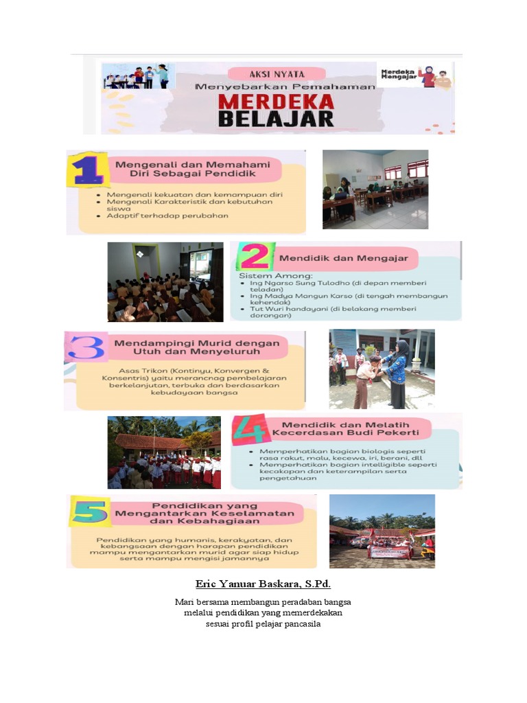 Poster Menyebarkan Pemahaman Merdeka Belajar | PDF