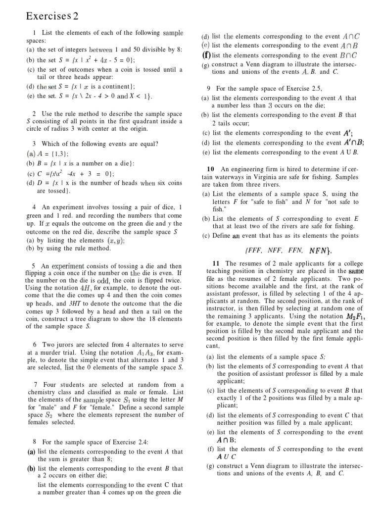 Exercise 2 | PDF | Probability | Probability Theory