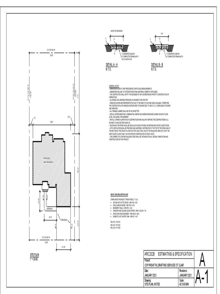 House Plan A - Full Set 2020 | PDF | Wall | Roof