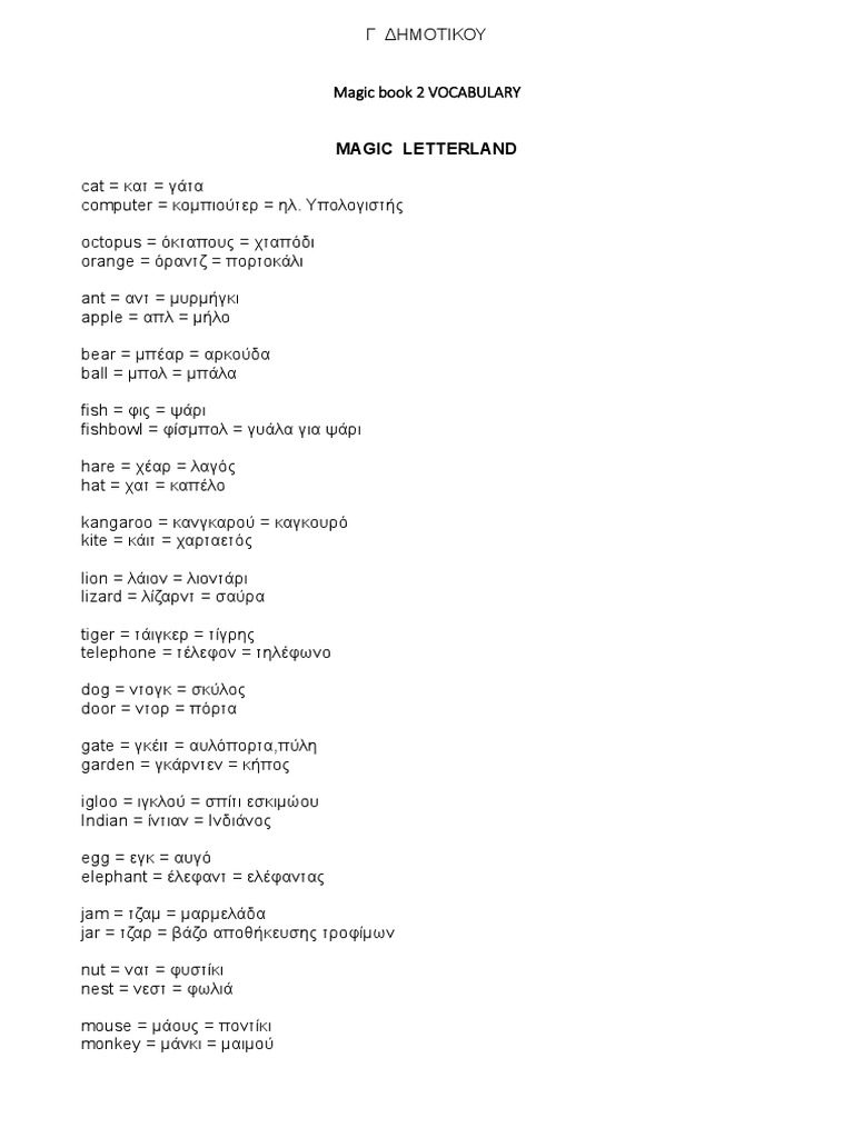 ΑΓΓΛΙΚΑ-Γ ΛΕΞΙΛΟΓΙΟ | PDF