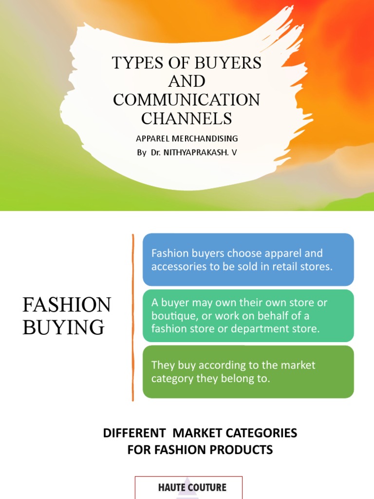 Apparel Merchandising - Types of Buyers | PDF | Fashion | Electronic ...