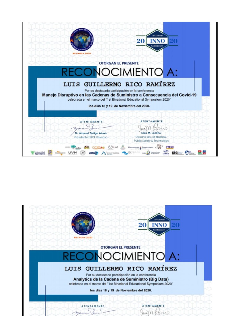 Ejemplos de Reconocimientos | PDF