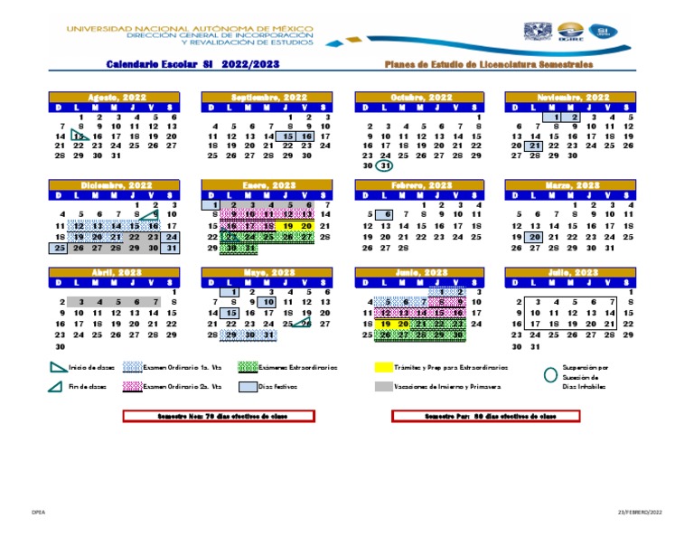 Calendario - Escolar - UNAM | PDF