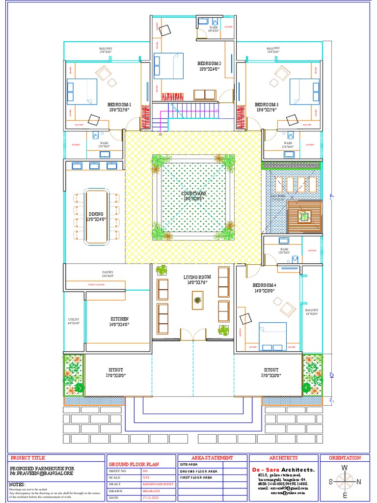 MR - Praveen Ground Floor Plan | PDF | Room | Home