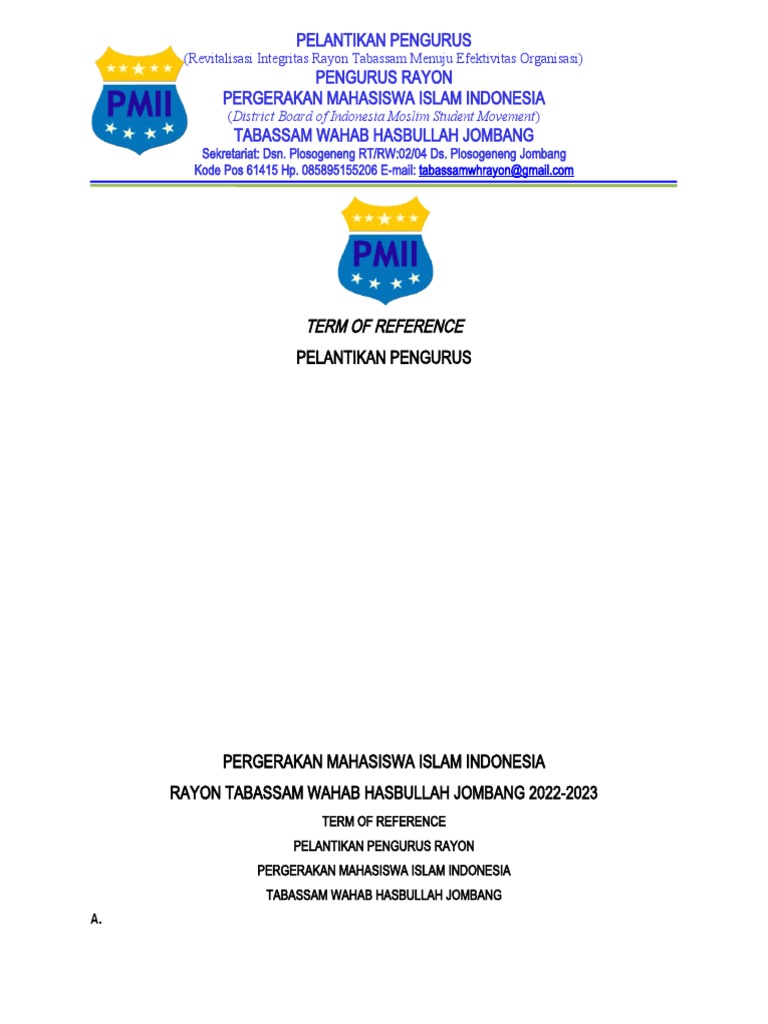 Tor Pelantikan Otw-1 | PDF