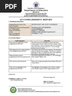 BSP Accomplishment Report Sample | PDF | Scouting | Outdoor Recreation ...