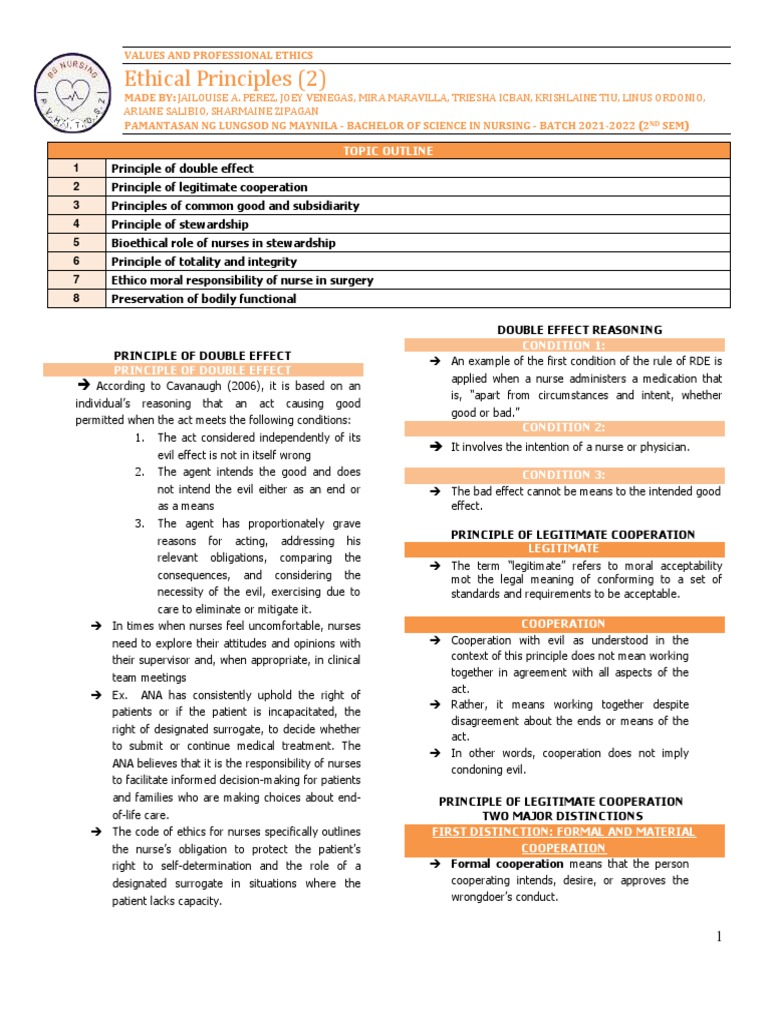 Vpe - Ethical Principles 2 | PDF | Organ Donation | Bioethics