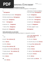 Classification of Matter ANSWER KEY PDF | PDF | Mixture | Chemical ...