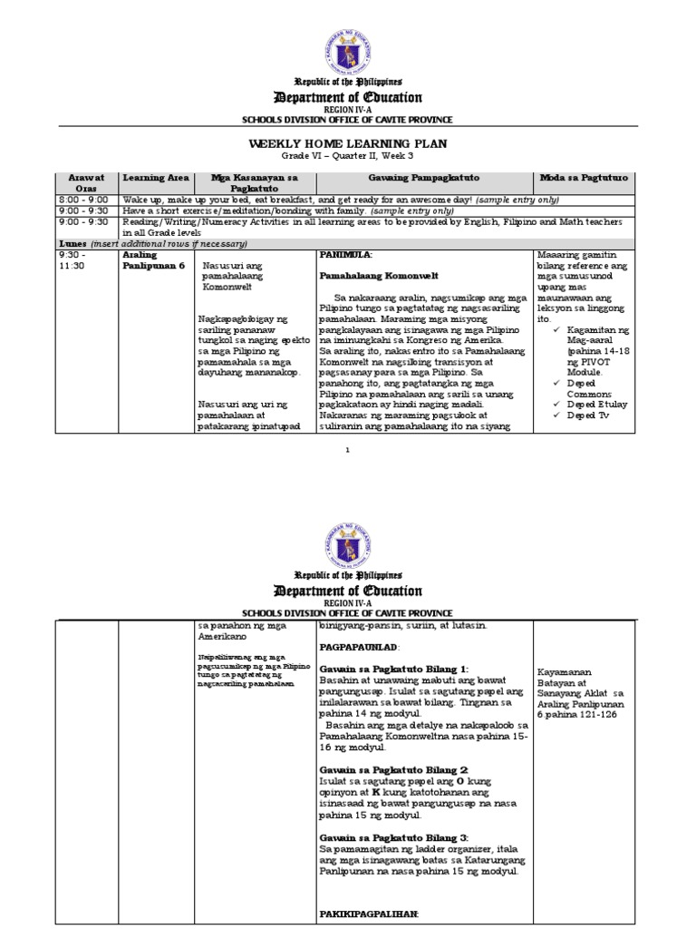 AP6-Q2-WEEK3-WHLP (Edited) | PDF