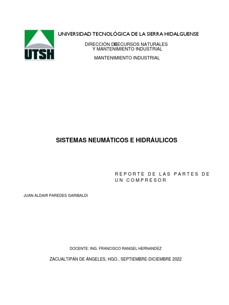 Partes y Funciones de Compresores | PDF | Presión | Motor eléctrico