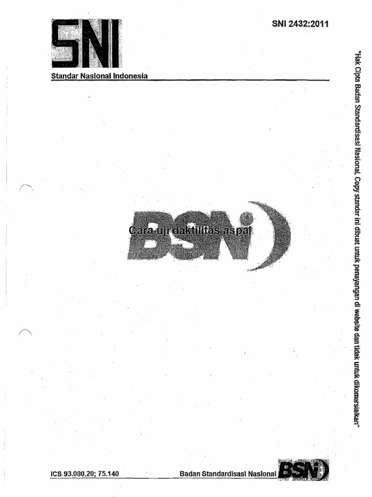 SNI 2432-2011 - Daktilitas | PDF
