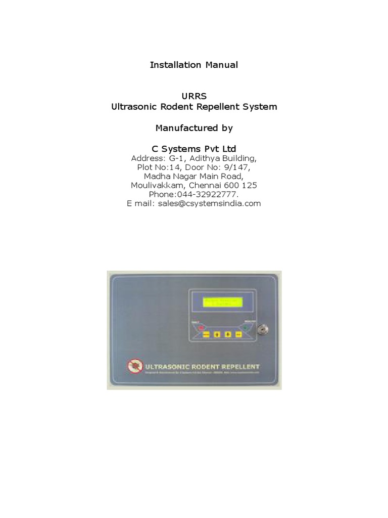 Ultrasonic Rodent Repellent Panel - Manual | PDF | Electrical Connector ...