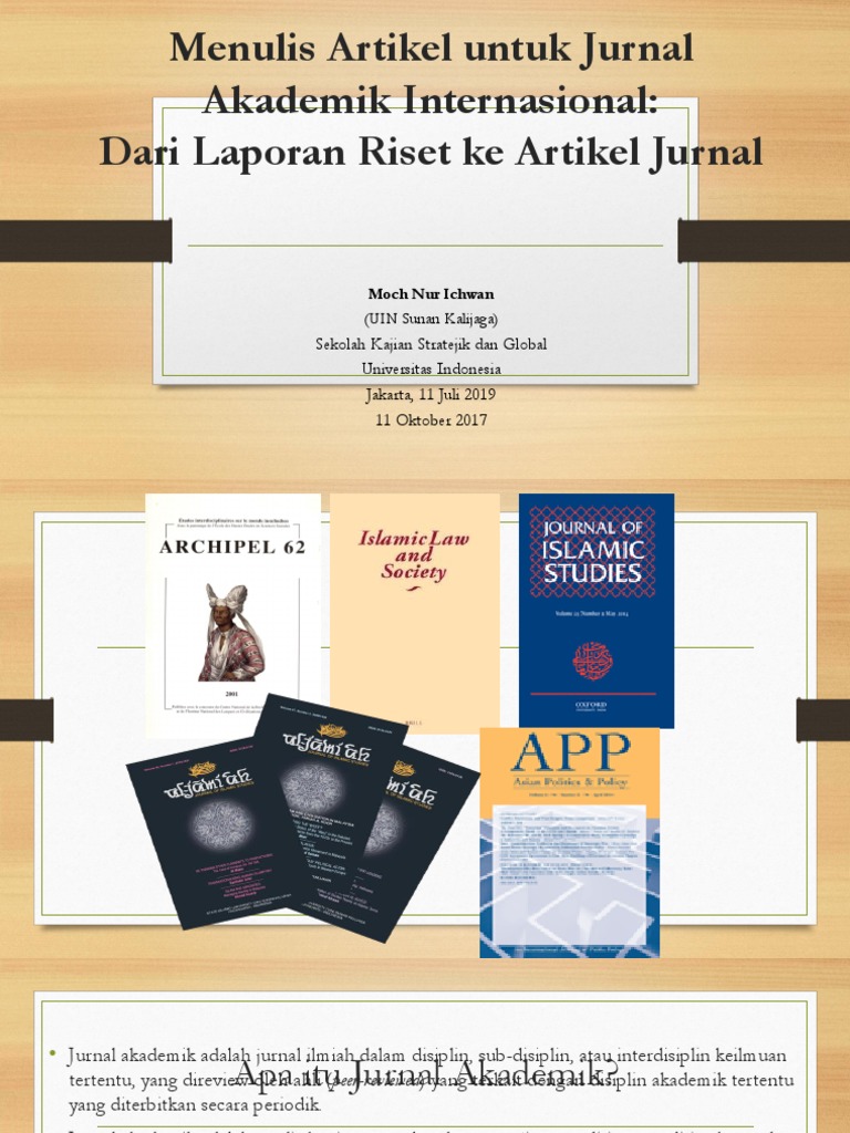 M.N. Ichwan Menulis Artikel Jurnal Internasional | PDF