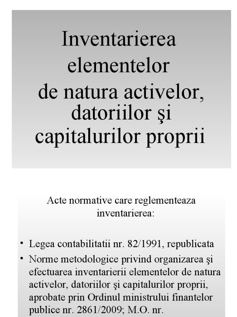 Norme Inventariere | PDF