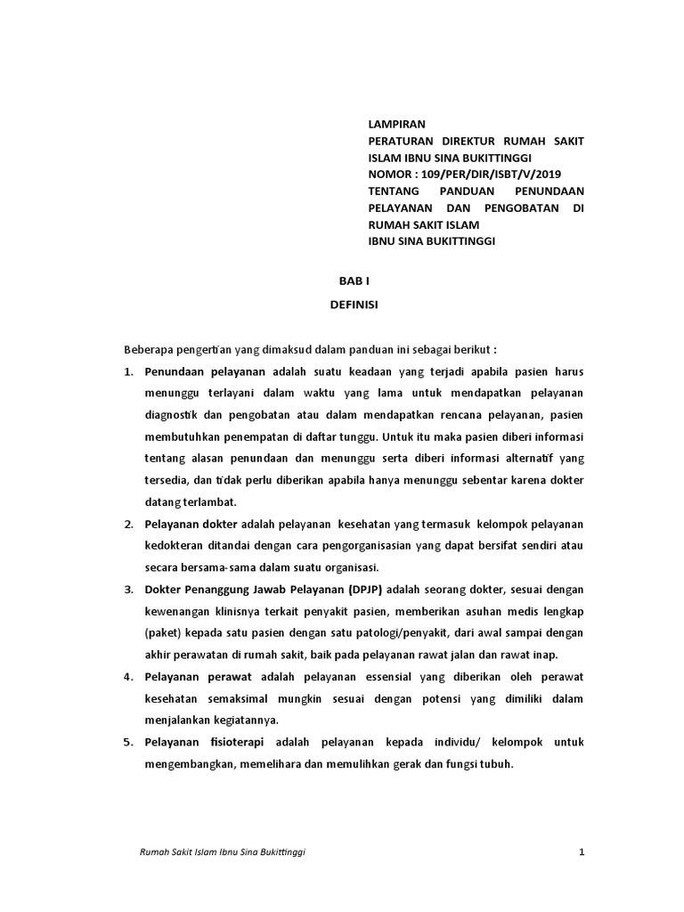 03 Isi Panduan Punundaan Pelayanan | PDF